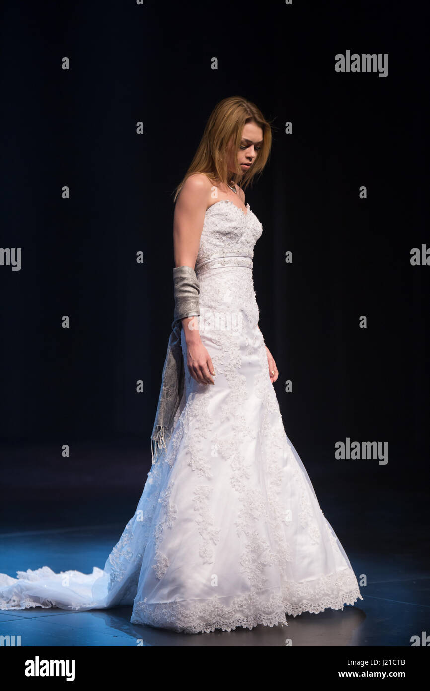 female bridal outfit on stage Stock Photo - Alamy