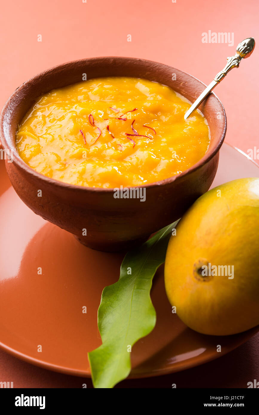alphonso mango pulp or hapus aam ras or amba ras in marathi, selective ...