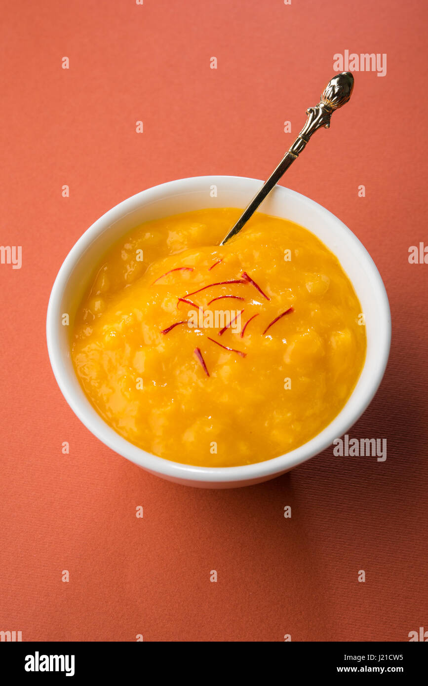 alphonso mango pulp or hapus aam ras or amba ras in marathi, selective ...