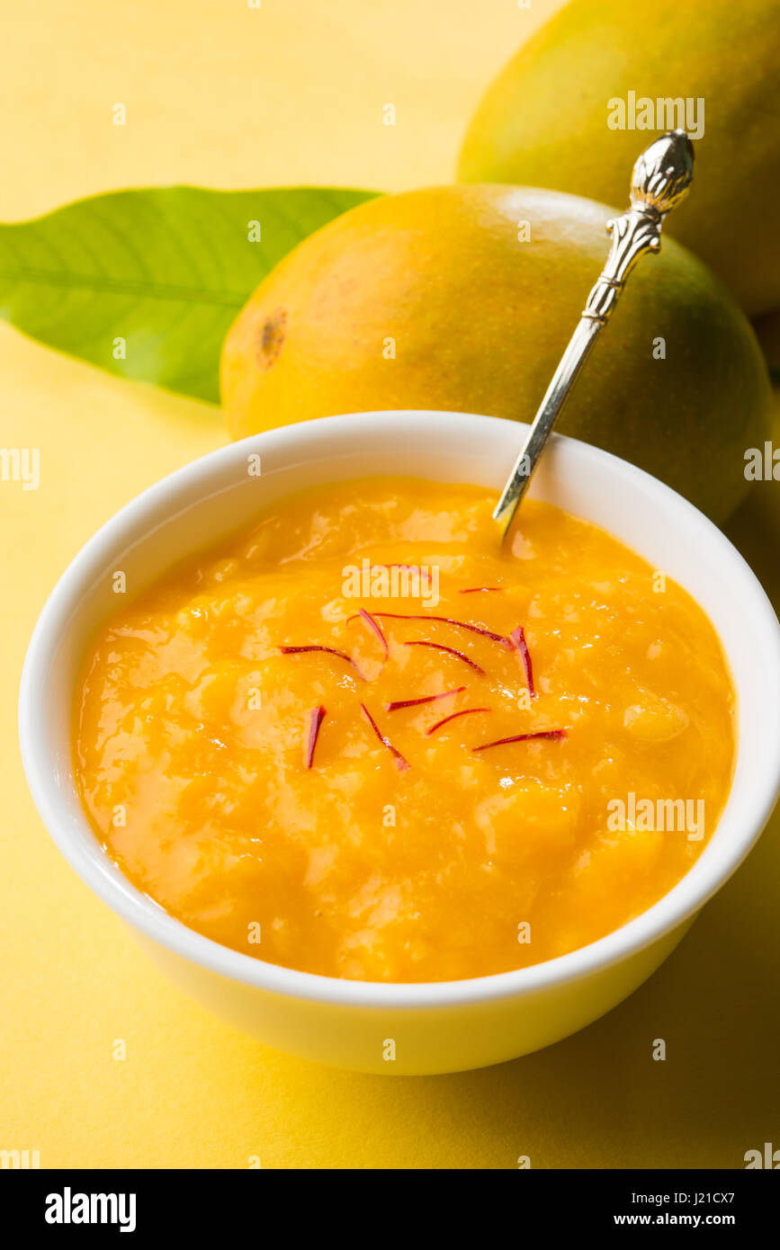 alphonso mango pulp or hapus aam ras or amba ras in marathi, selective ...