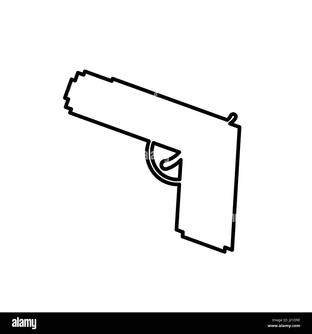 gun weapon icon Stock Photo - Alamy