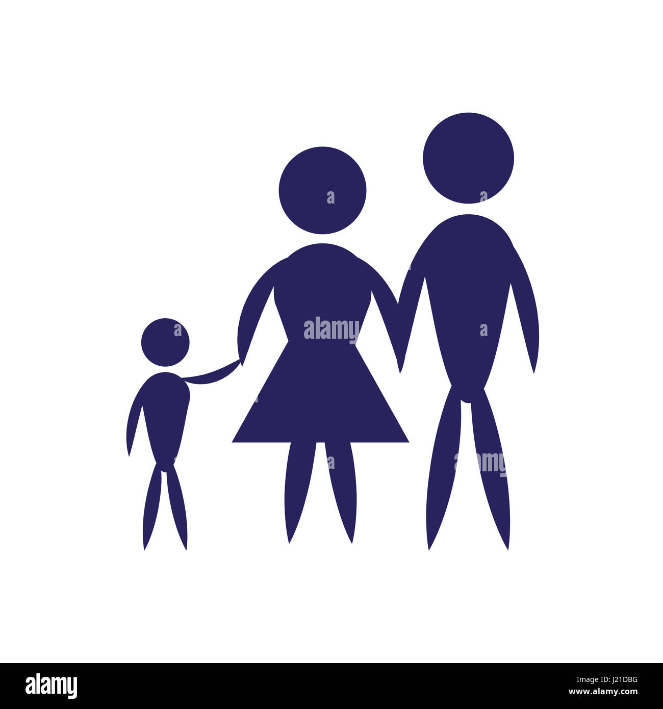 family with kids icon Stock Photo - Alamy