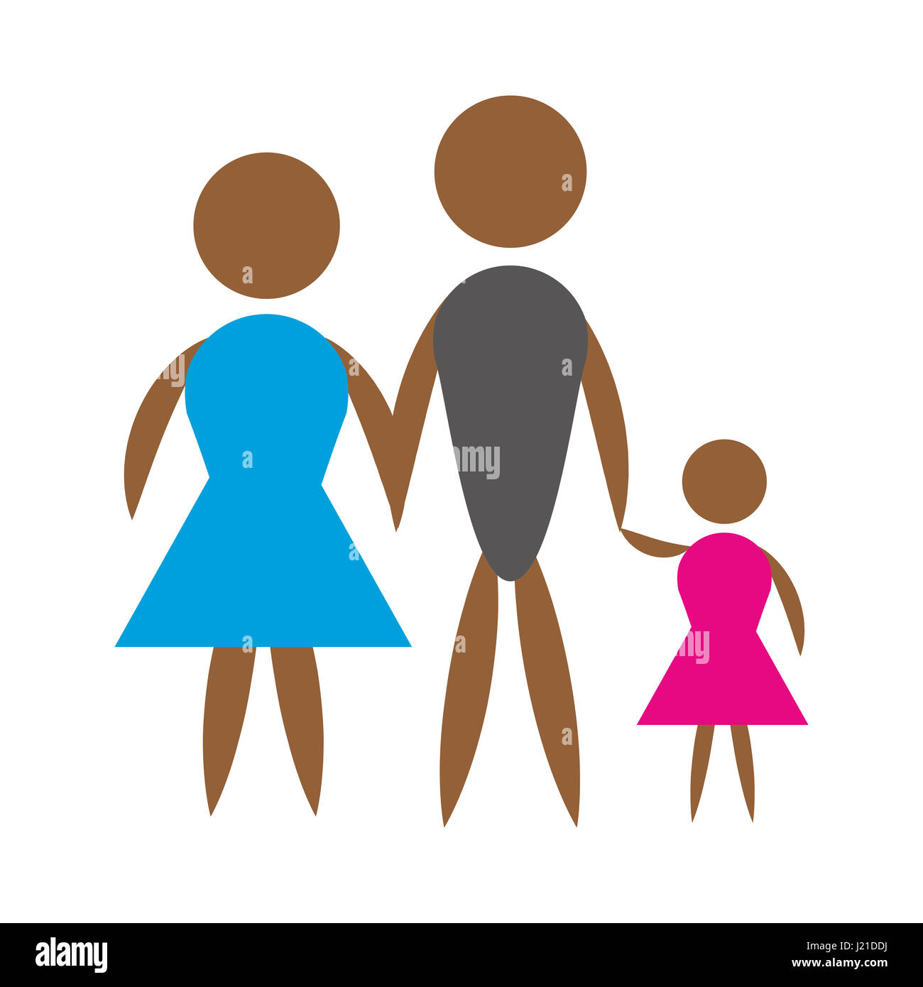 family with kids icon Stock Photo - Alamy