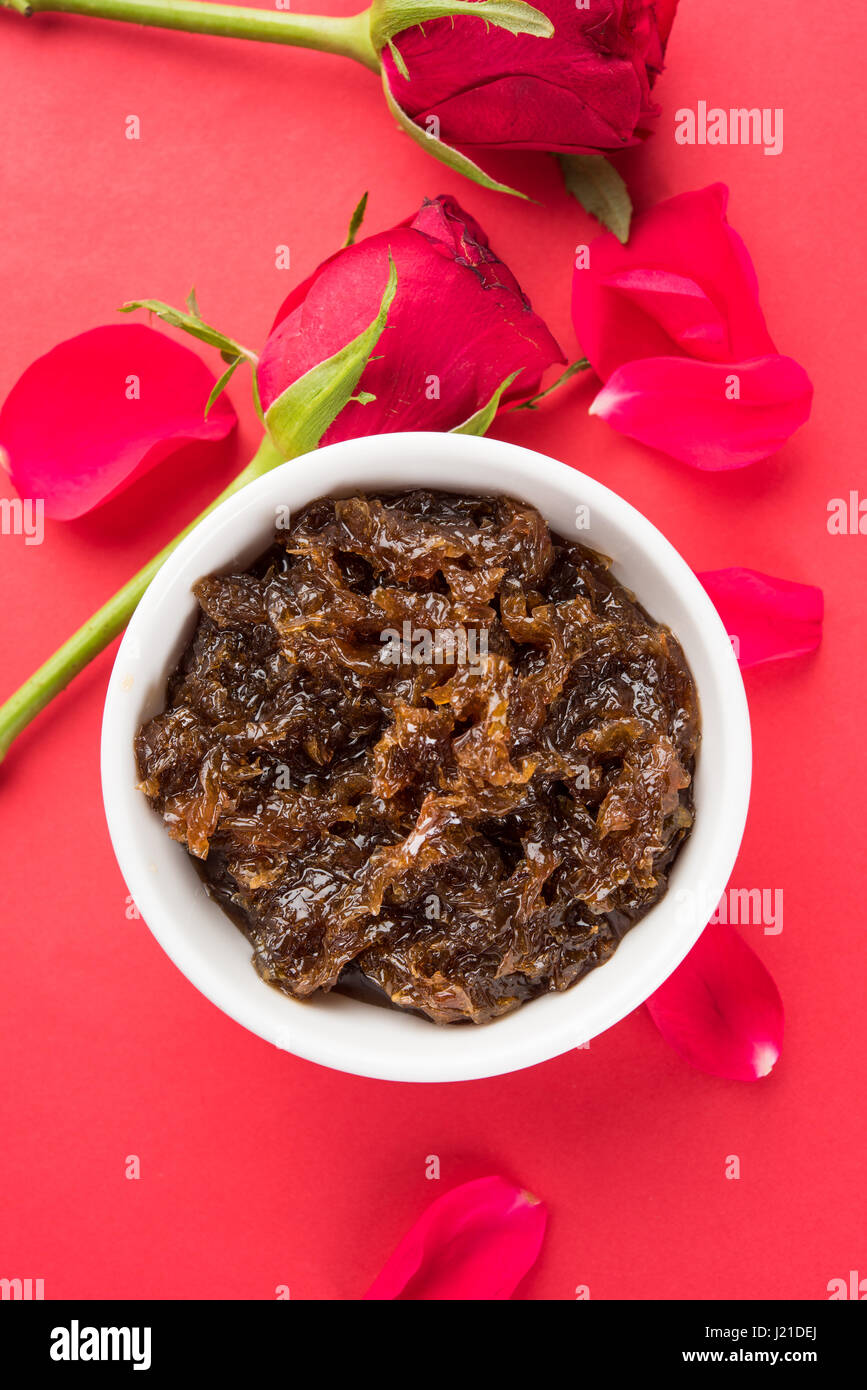 Gulkand, also known as Gulqand, is a sweet preserve of rose petals ...