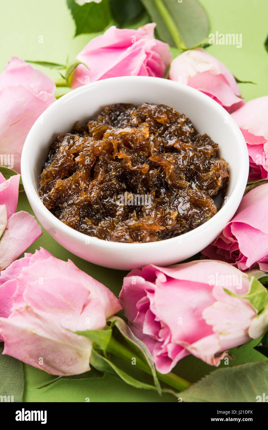 Gulkand, also known as Gulqand, is a sweet preserve of rose petals ...