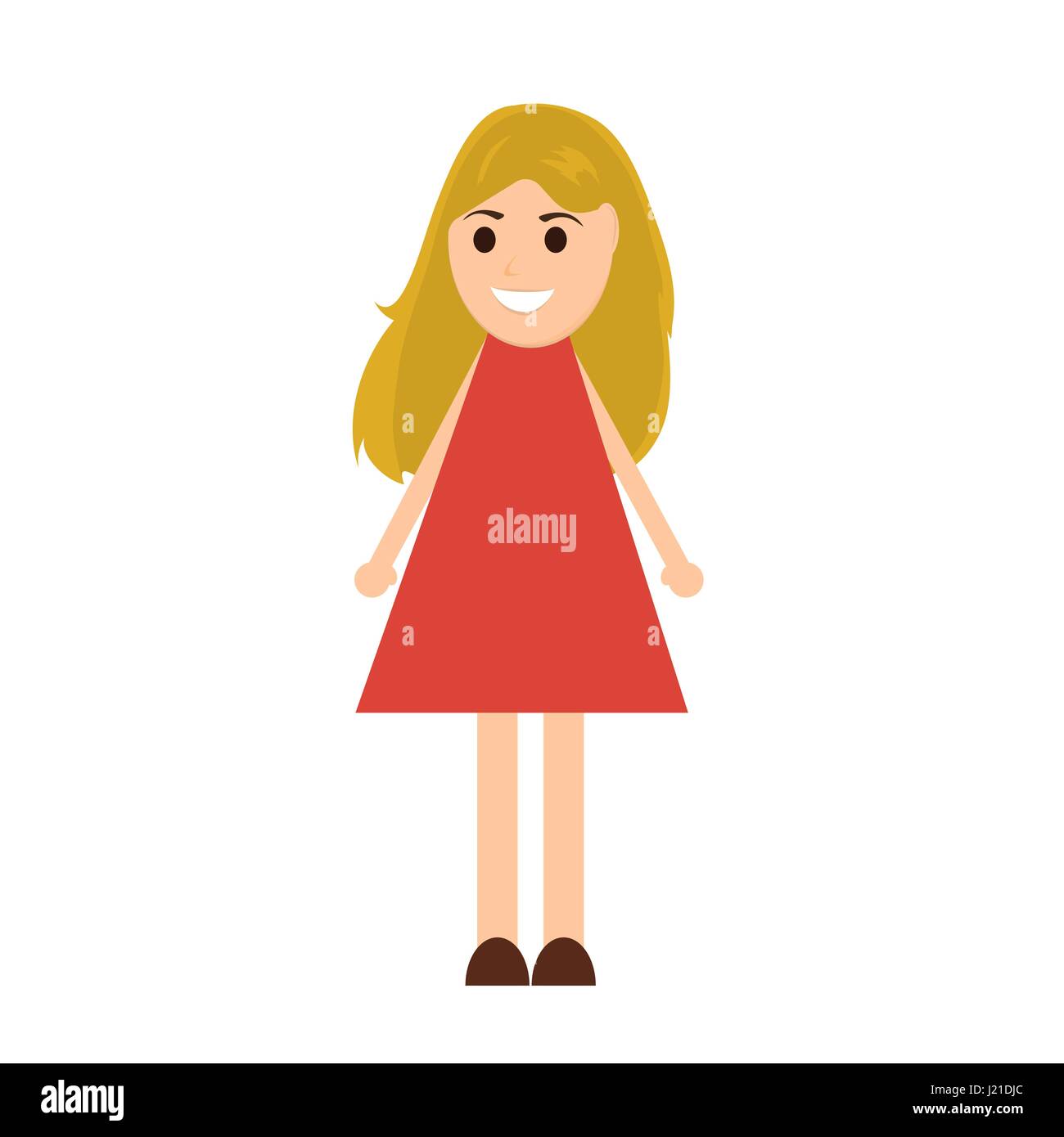 Cartoon waving woman hi-res stock photography and images - Alamy
