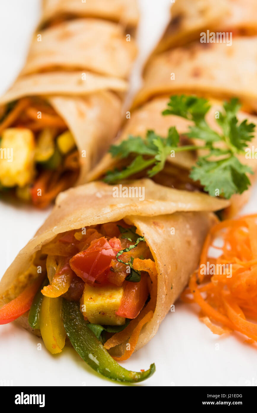 Paneer roll hi-res stock photography and images - Alamy
