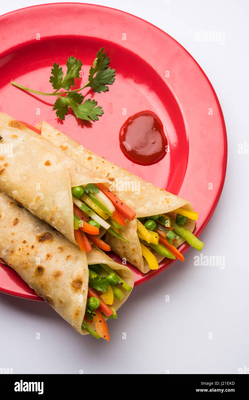 Indian paneer rolls hi-res stock photography and images - Alamy