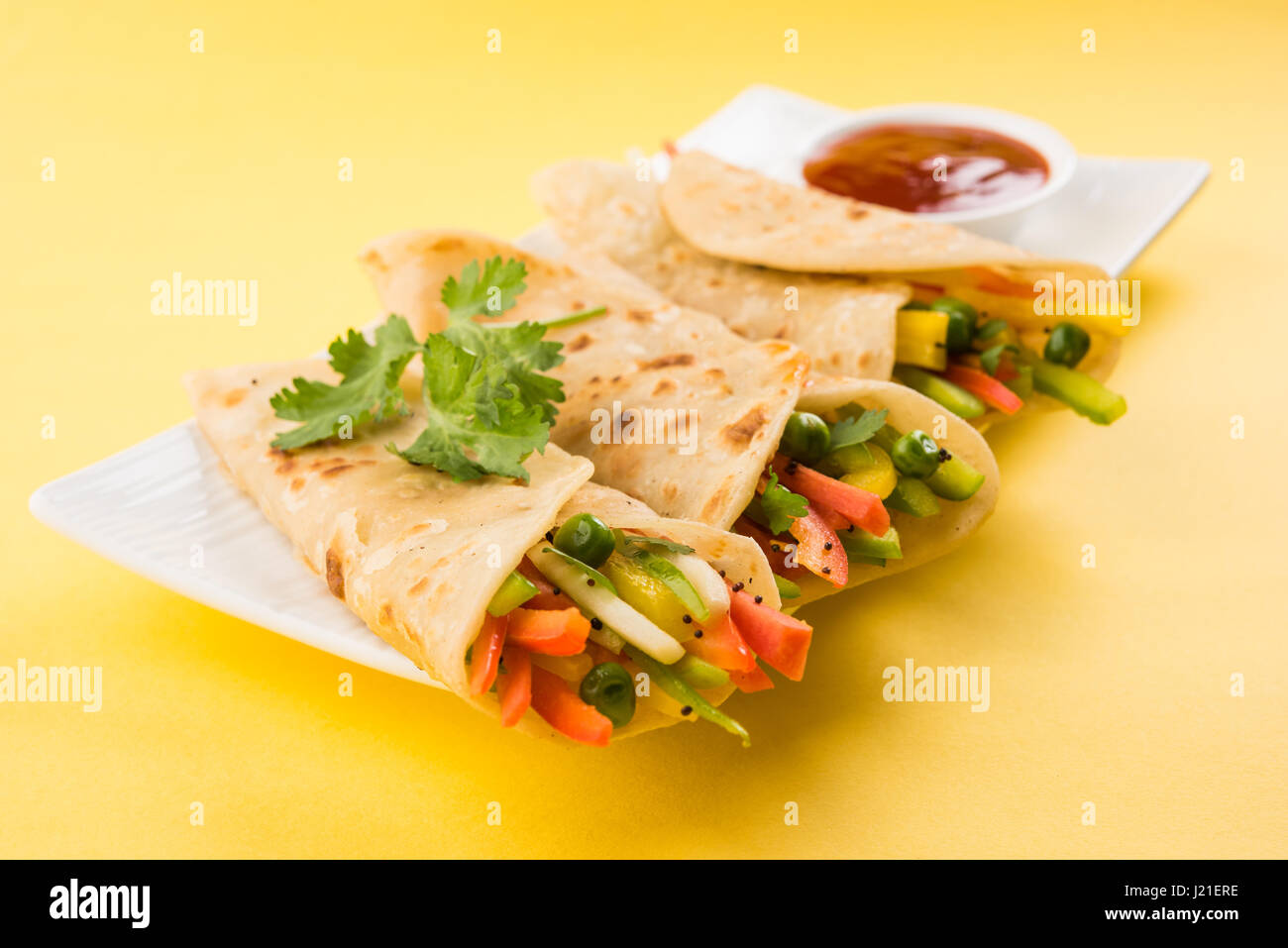 Indian paneer rolls hi-res stock photography and images - Alamy