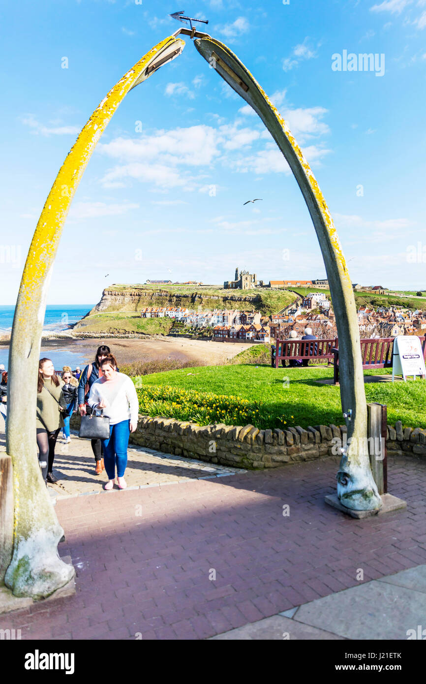WHITBY Abbey NORTH YORKSHIRE UK St Mary's Parish Church and Whitby ...
