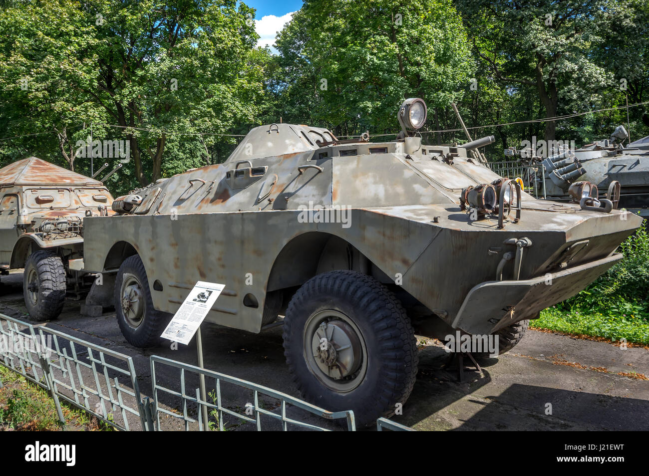 BRDM-2, Soviet armoured reconnaissance vehicle, one of the displays at ...