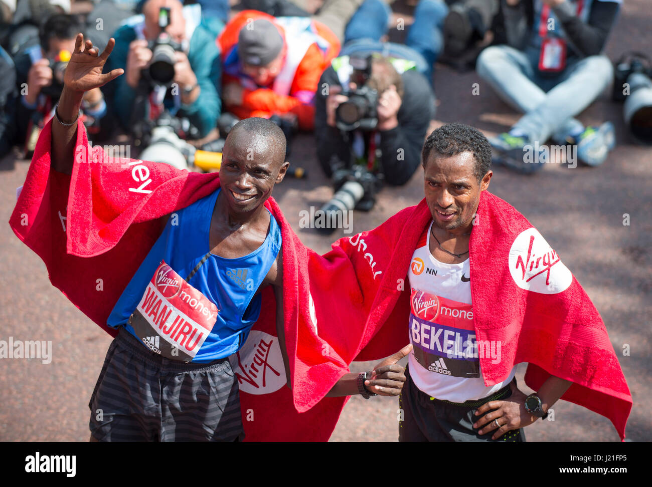 The Mall, London, UK. 23rd April, 2017. Elite Mens winner Daniel ...
