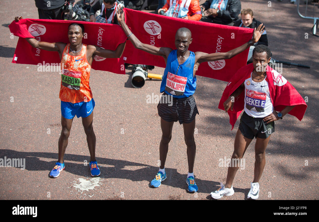 The Mall, London, UK. 23rd April, 2017. Elite Mens winner Daniel ...