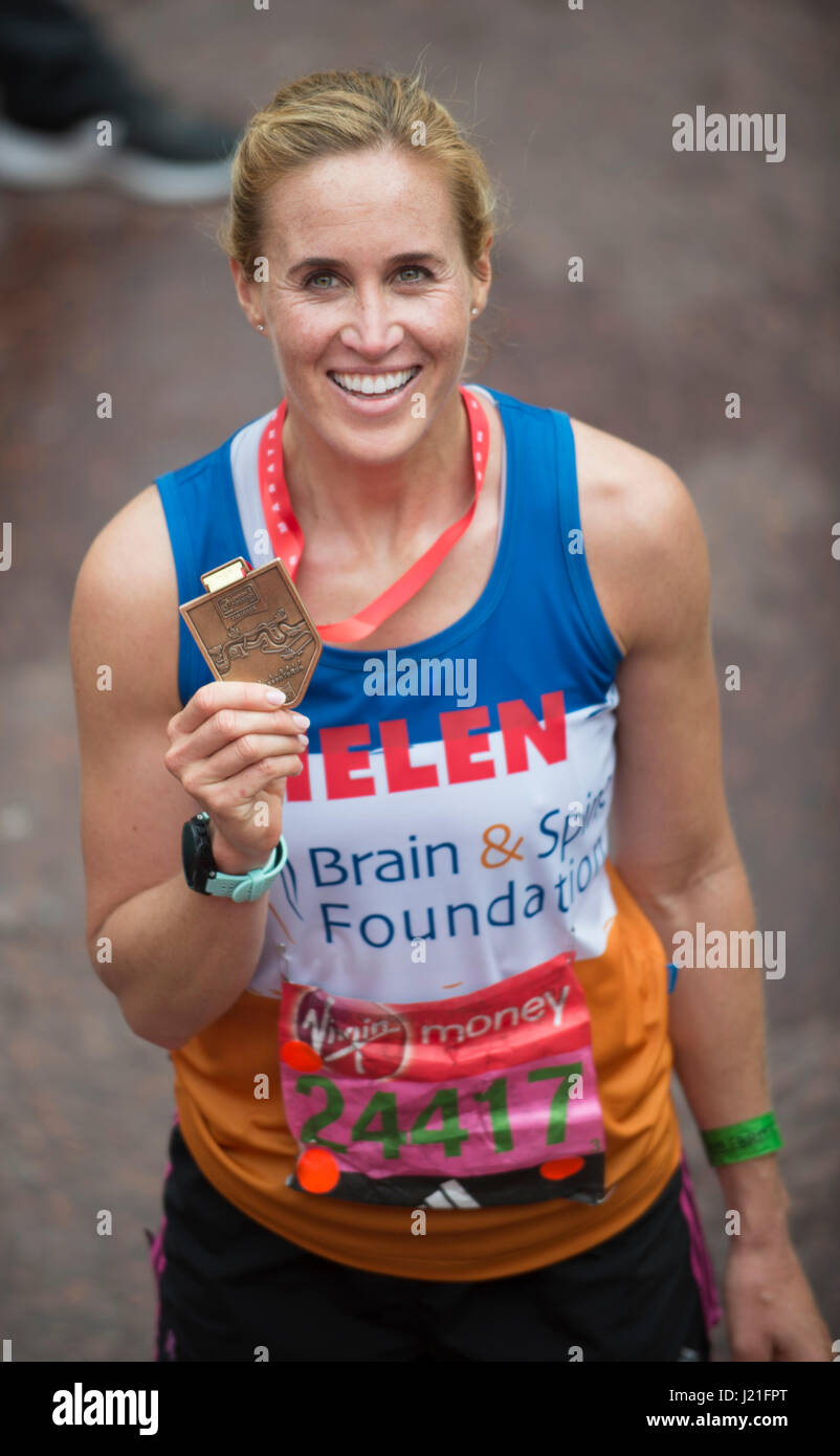 The Mall, London, UK. 23rd April, 2017. Professional rower Helen Glover ...