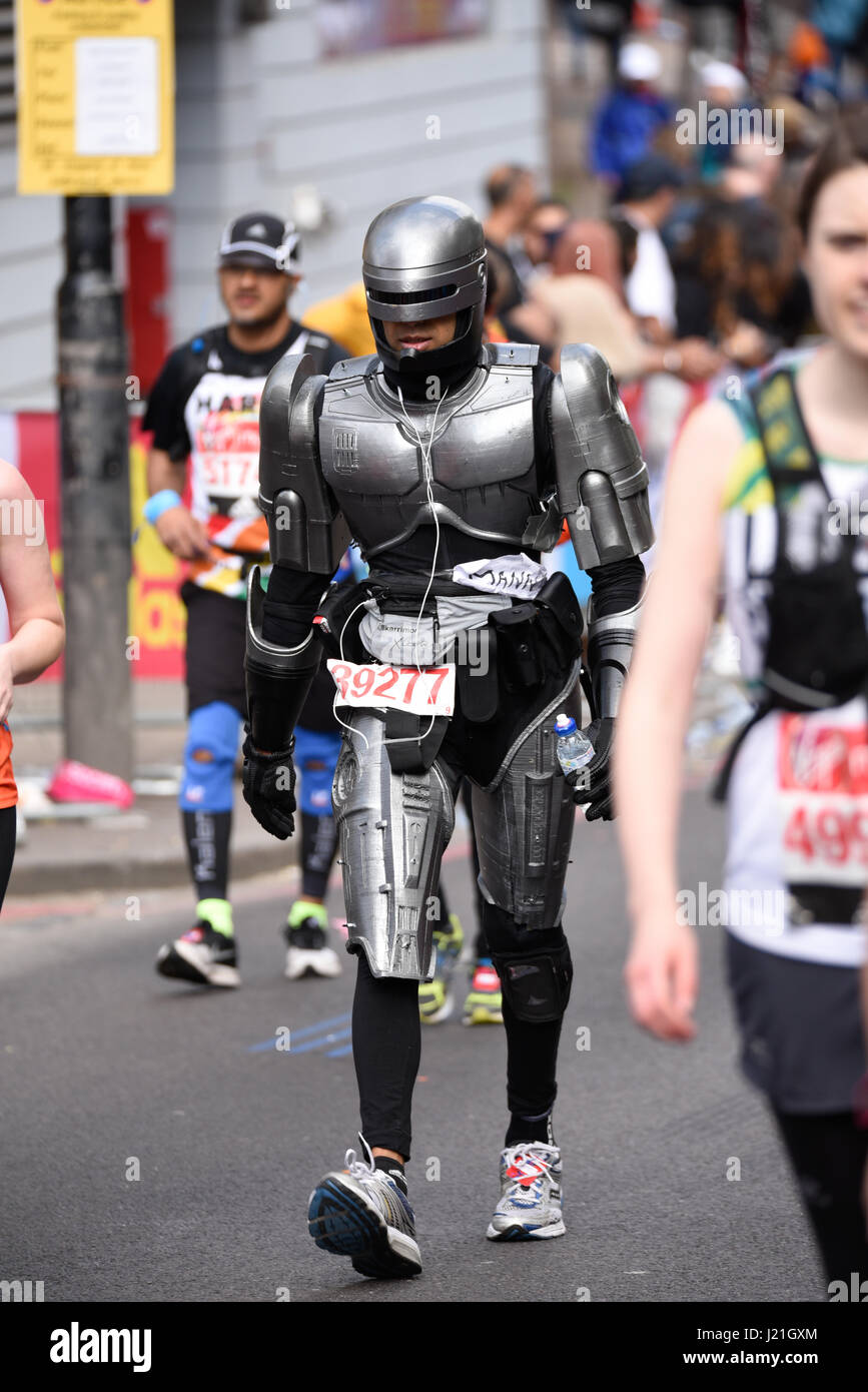 Robocop costume at the london marathon hi-res stock photography and ...