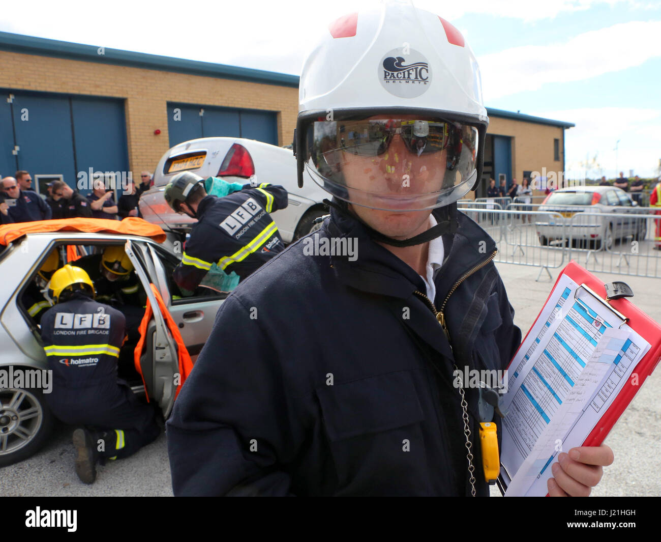 Cardiff, Wales, UK. 22nd April, 2017. Emergency and rescue services had ...