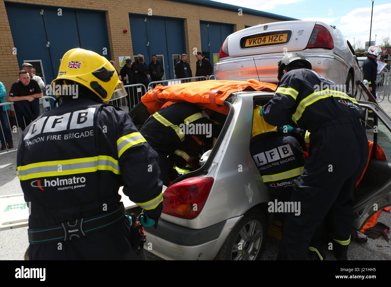 Cardiff, Wales, UK. 22nd April, 2017. Emergency and rescue services had ...