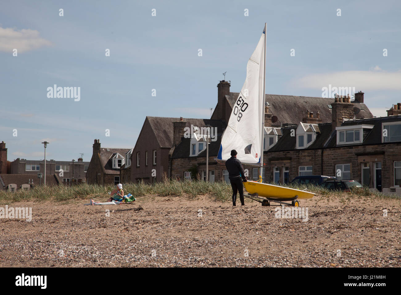 Woman sunbathing scotland hi-res stock photography and images - Alamy