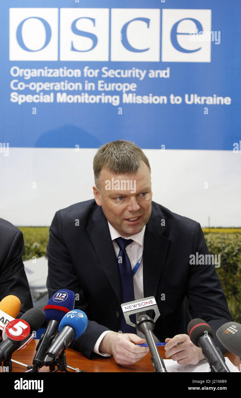 Kiev, Ukraine. 23rd Apr, 2017. The deputy head of the OSCE monitoring ...