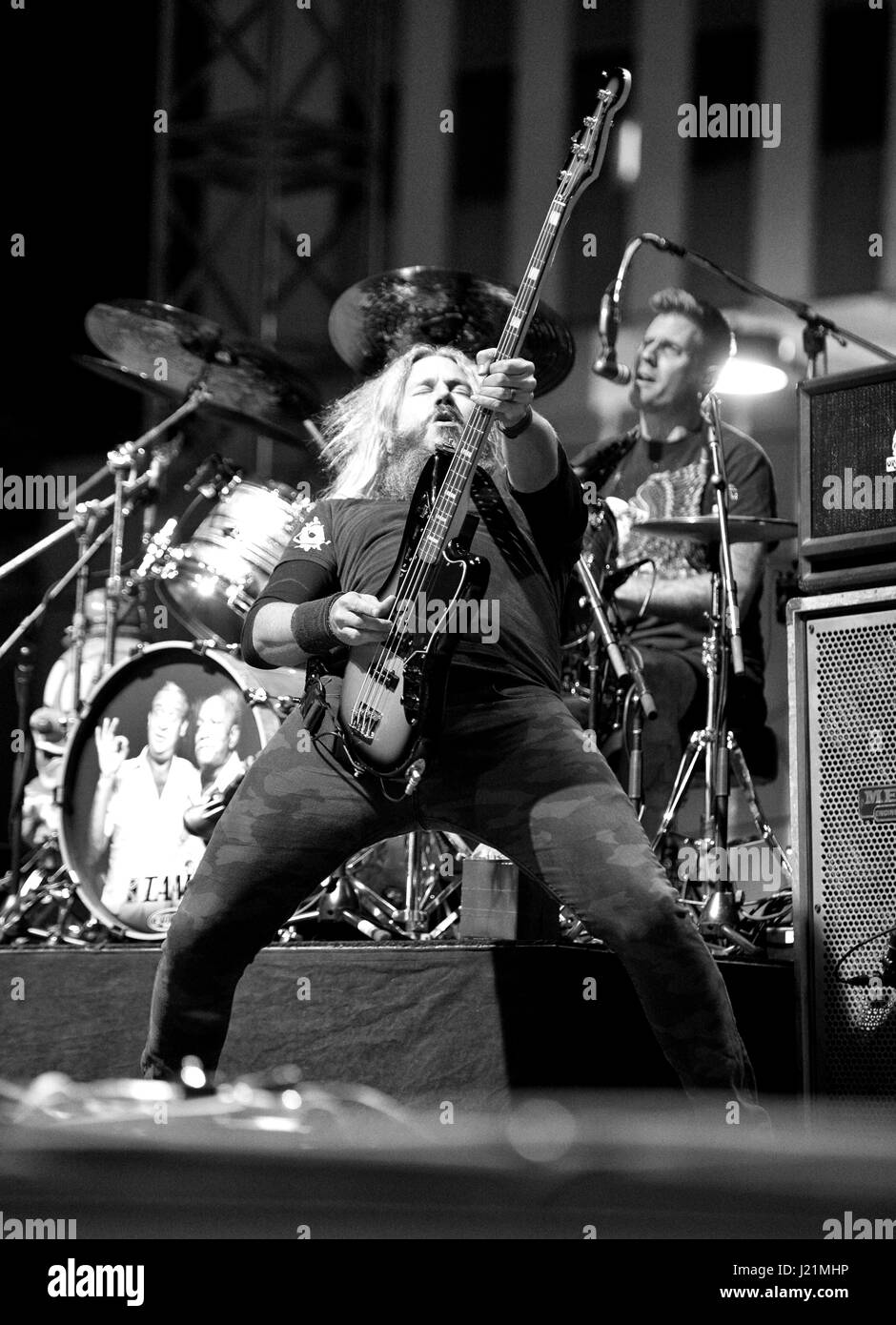 Downtown las vegas event center Black and White Stock Photos & Images ...