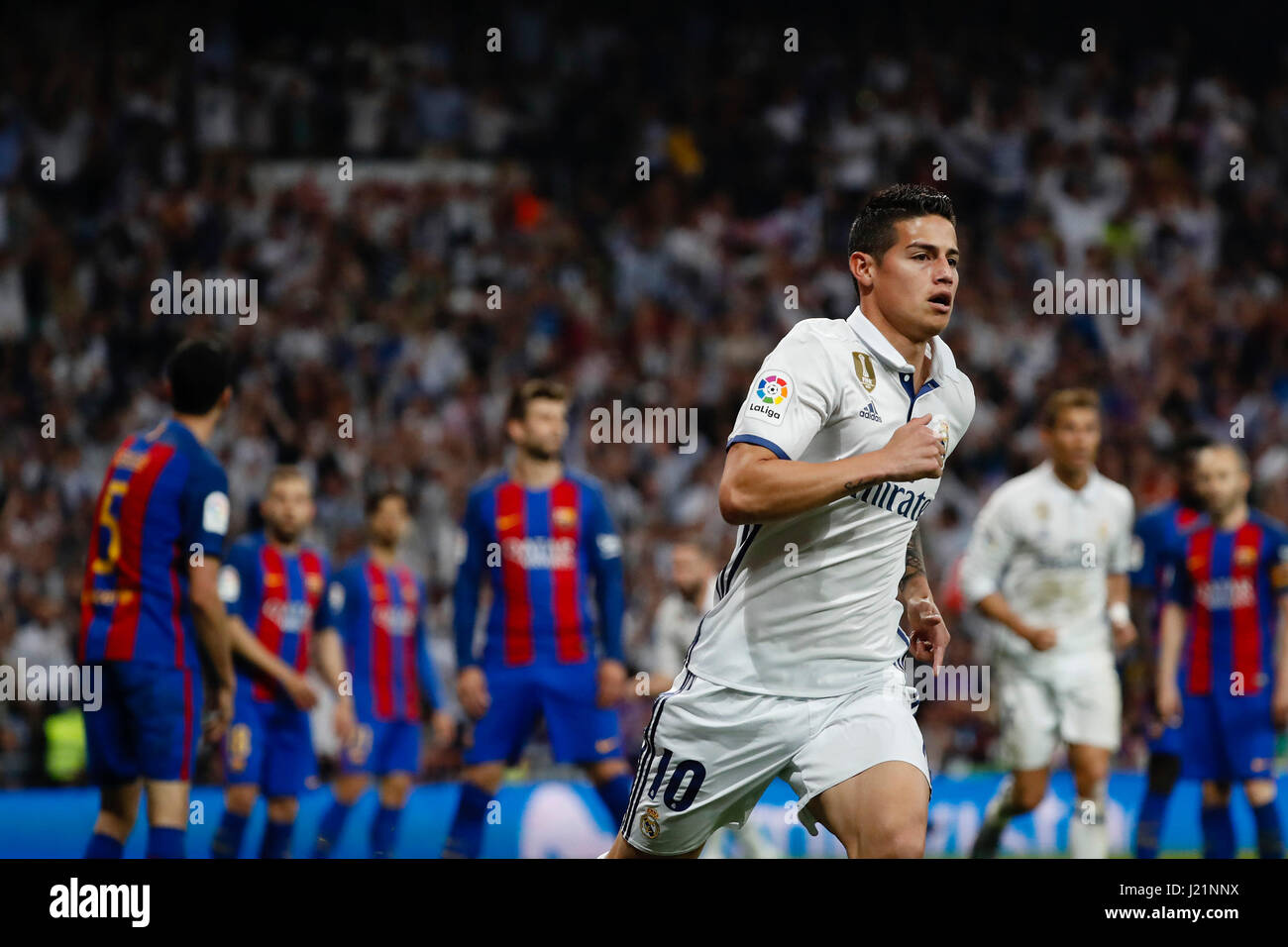 James Rodriguez (10) Real Madrid's player celebrates the (2,3) after ...
