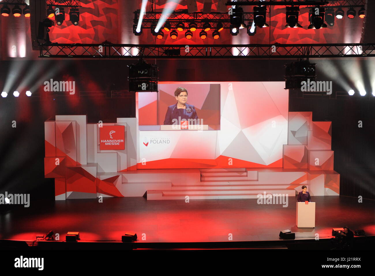 Hanover, Germany. 23rd Apr, 2017. Polish Prime Minister Beata Szydlo ...