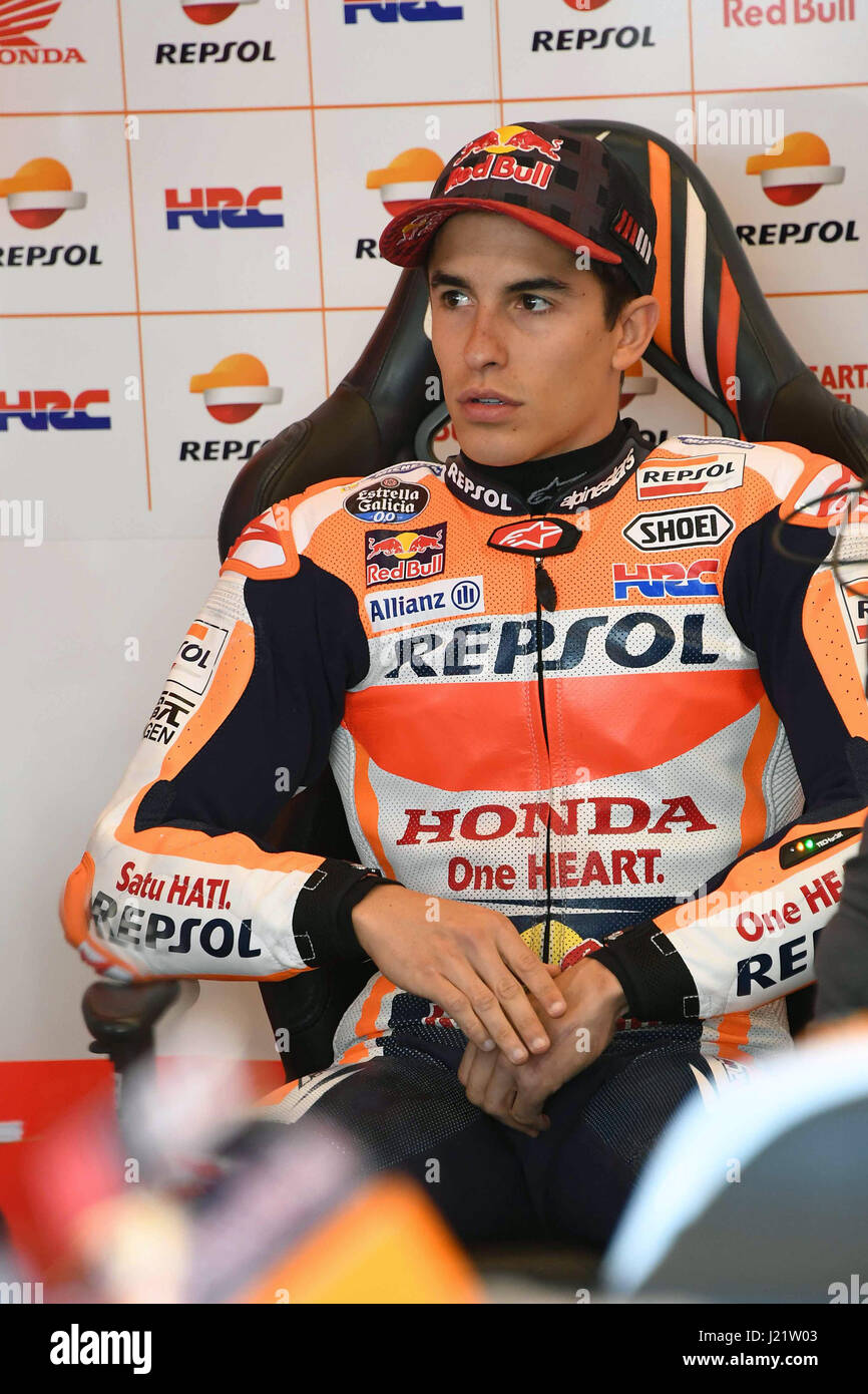 AUSTIN, TX - APRIL 23: Marc Marquez of Spain and Repsol Honda Team ...