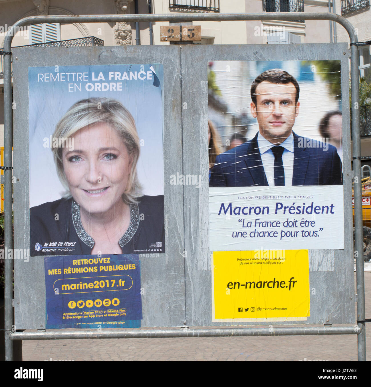 Marine lepen emmanuel macron hi-res stock photography and images - Alamy