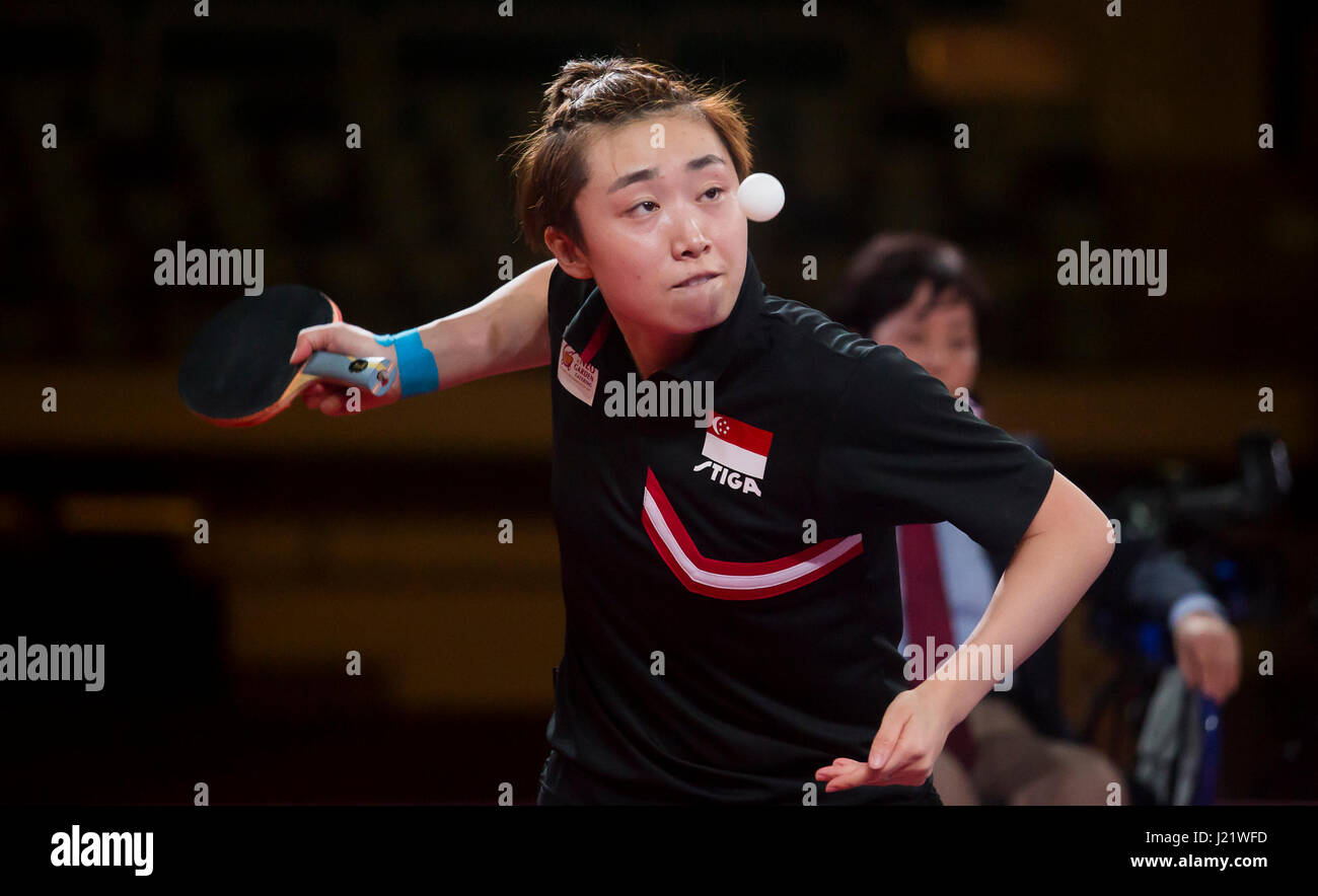 Incheon, South Korea. 23rd Apr, 2017. Feng Tianwei (SGP) Table Tennis ...