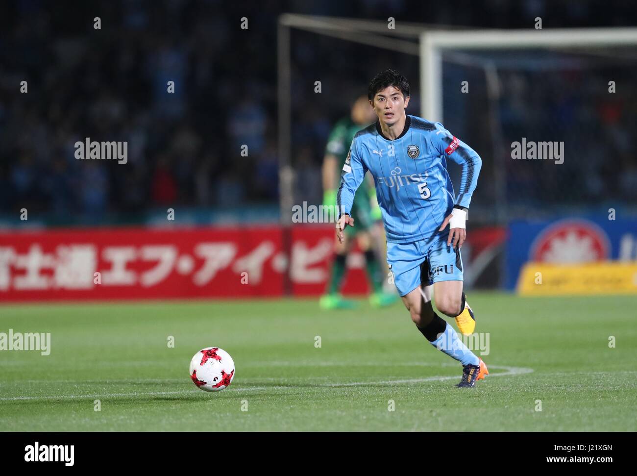 Kanagawa, Japan. 21st Apr, 2017. Shogo Taniguchi (Frontale) Football ...