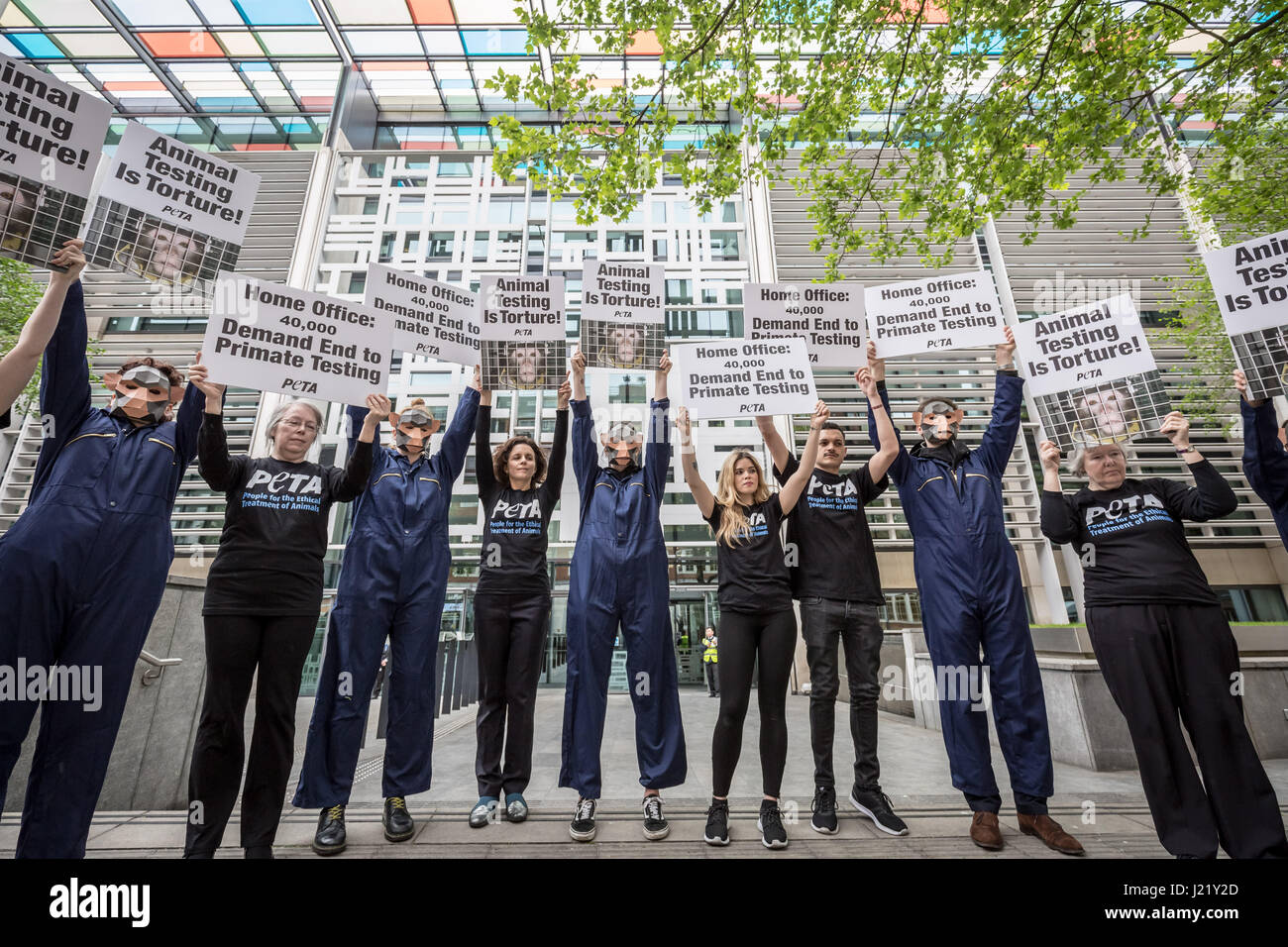 Peta protest animal experiments hi-res stock photography and images - Alamy