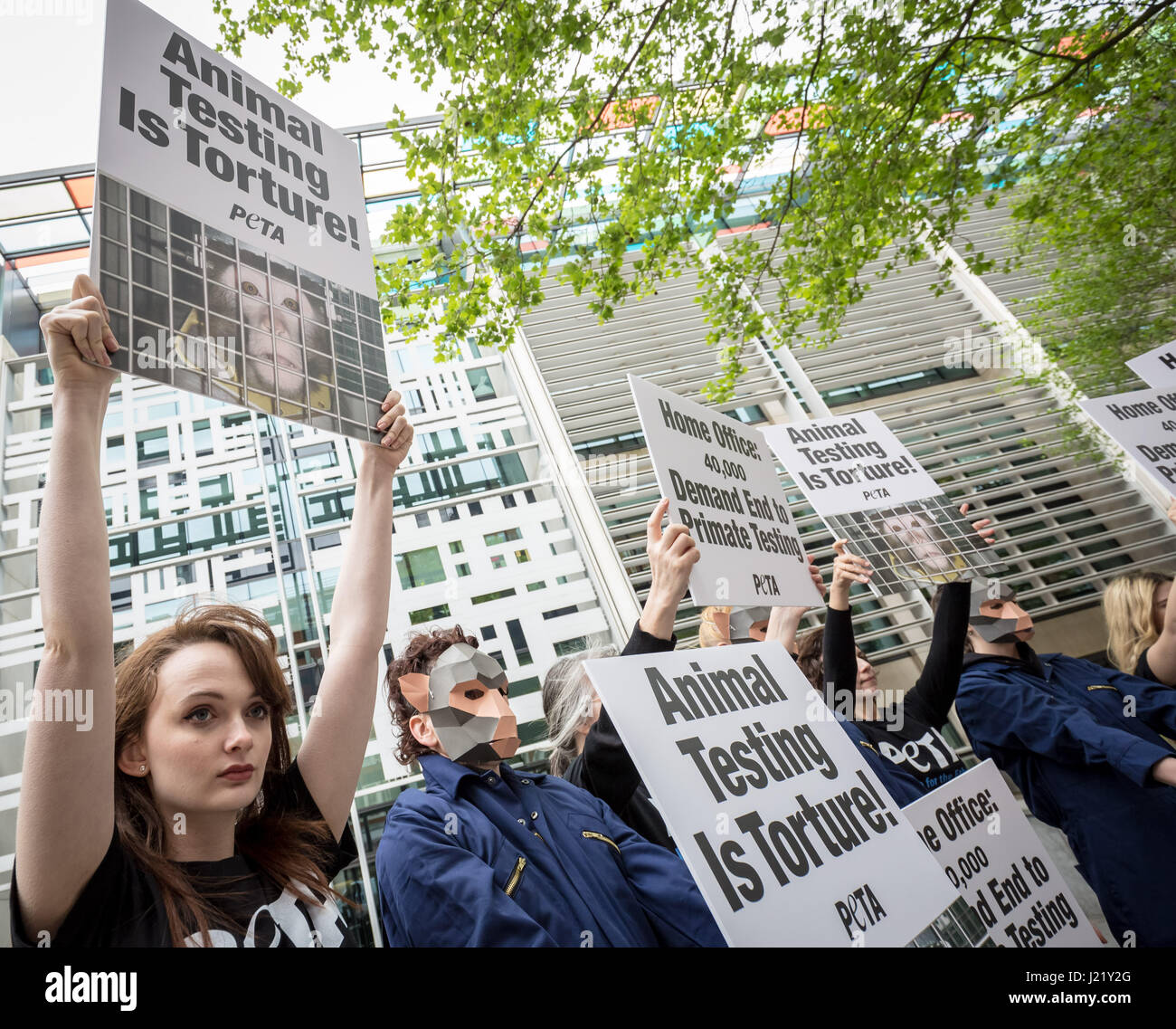 Peta protest animal experiments hi-res stock photography and images - Alamy