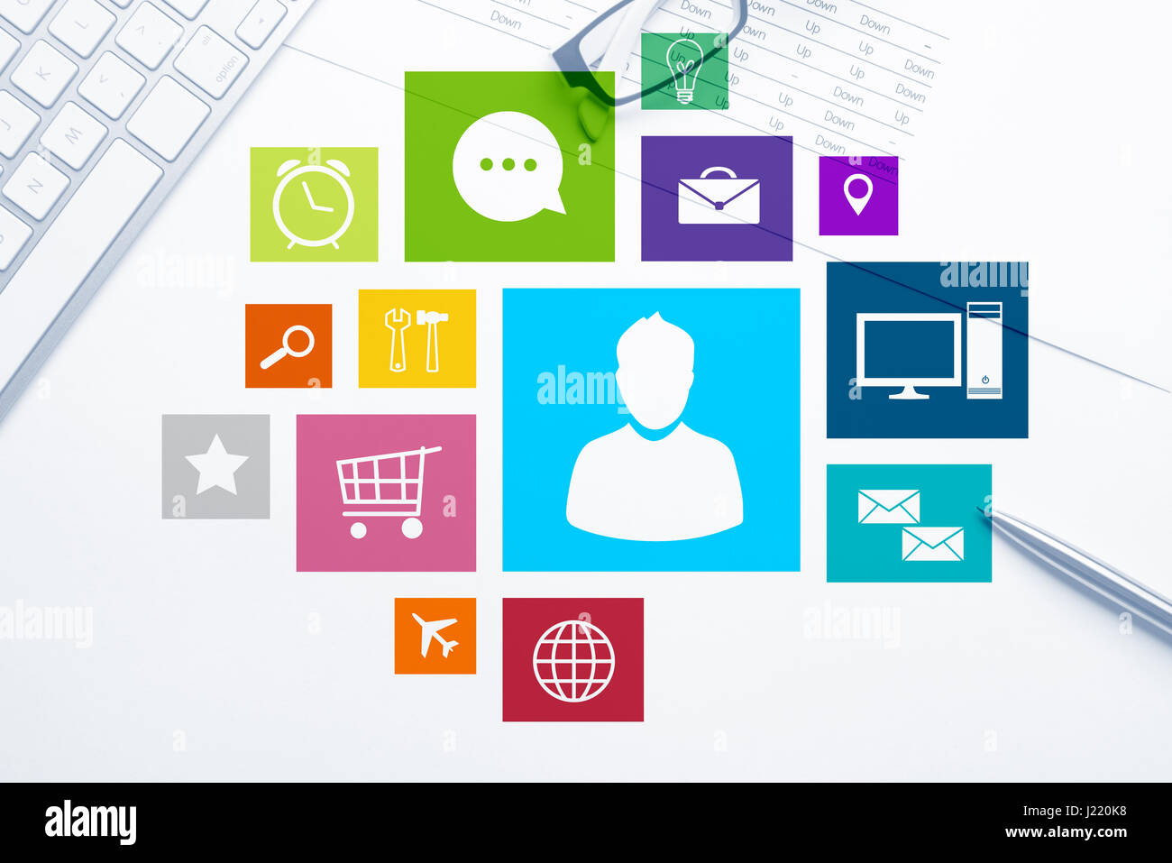 Interface design for mobile and web application Stock Photo - Alamy