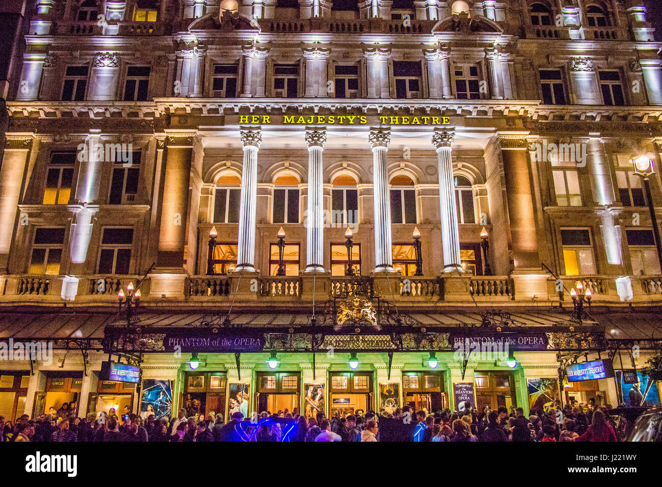 Her Majestys theatre in London Stock Photo - Alamy