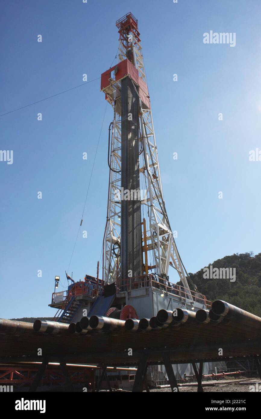 A natural gas rig drills in Garfield County Colorado. Colorado produces ...