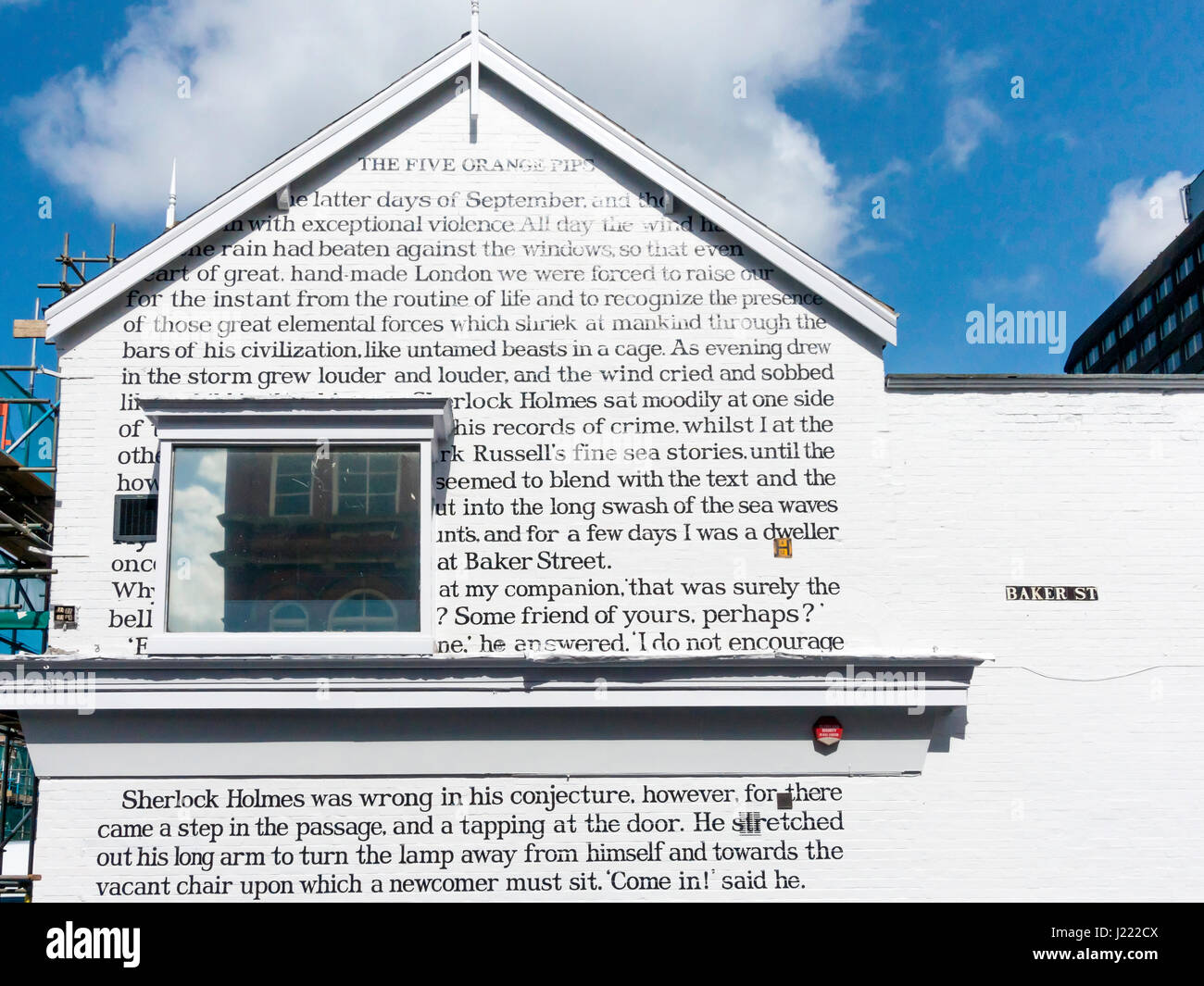 Street Art, a white building in Baker Street Middlesbrough , painted ...