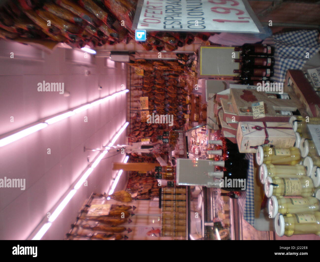 Smallgoods store in Barcelona Spain Stock Photo - Alamy