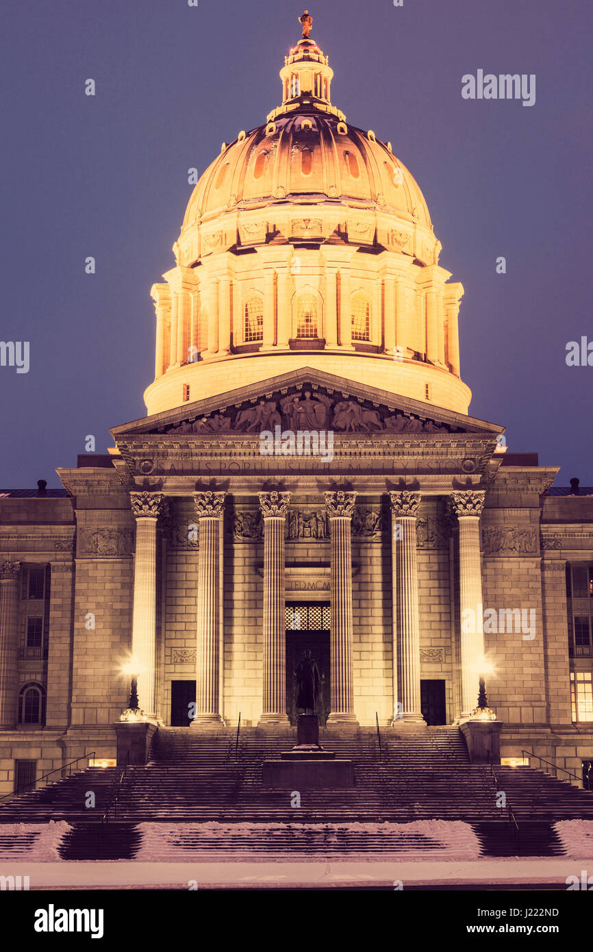 Jefferson City, Missouri - entrance to State Capitol Building ...