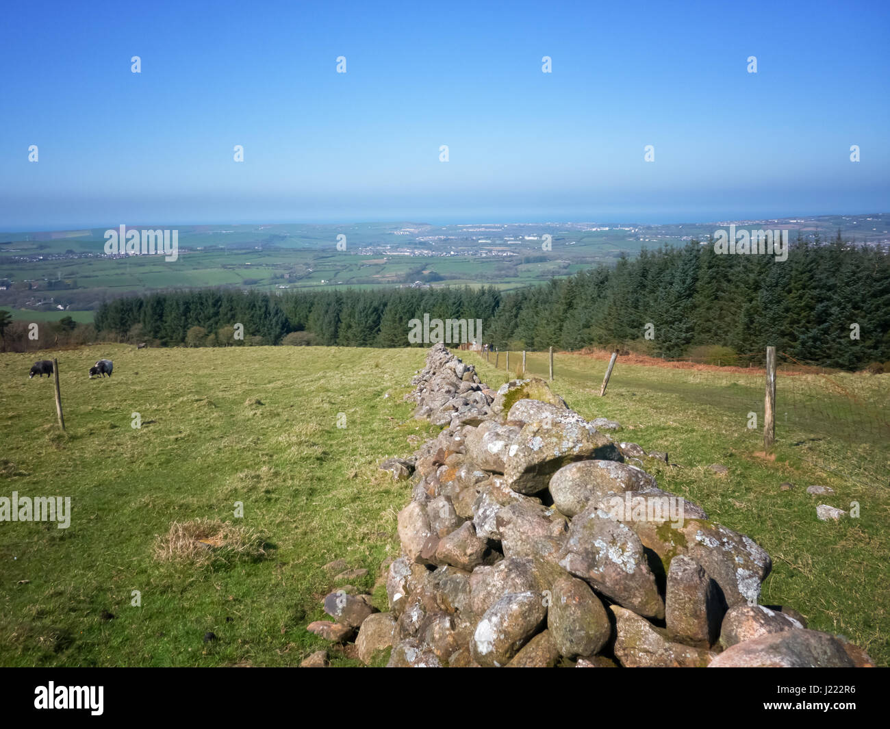The view from the top of Dent Fell, looking down the path that follows ...