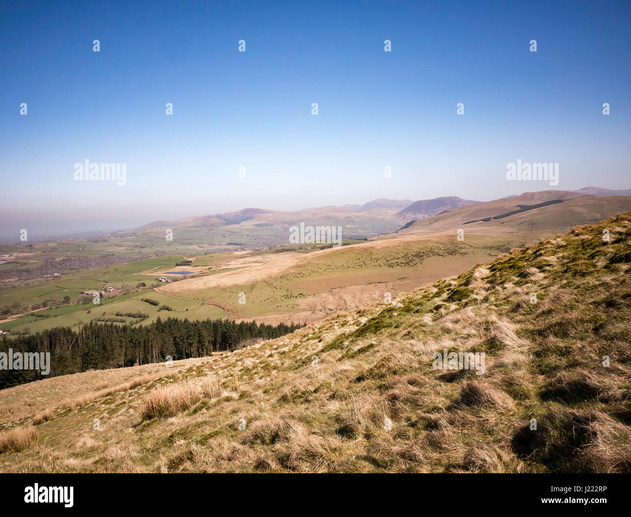 The summit of Dent Fell, the first Fell on the Coast to Coast walk in ...
