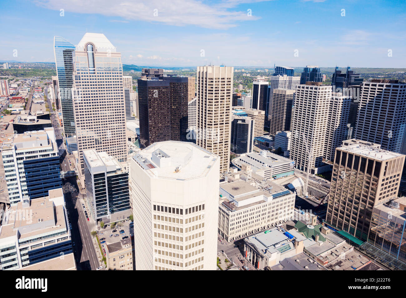 Panorama of modern Calgary skyline. Calgary, Alberta, Canada Stock ...