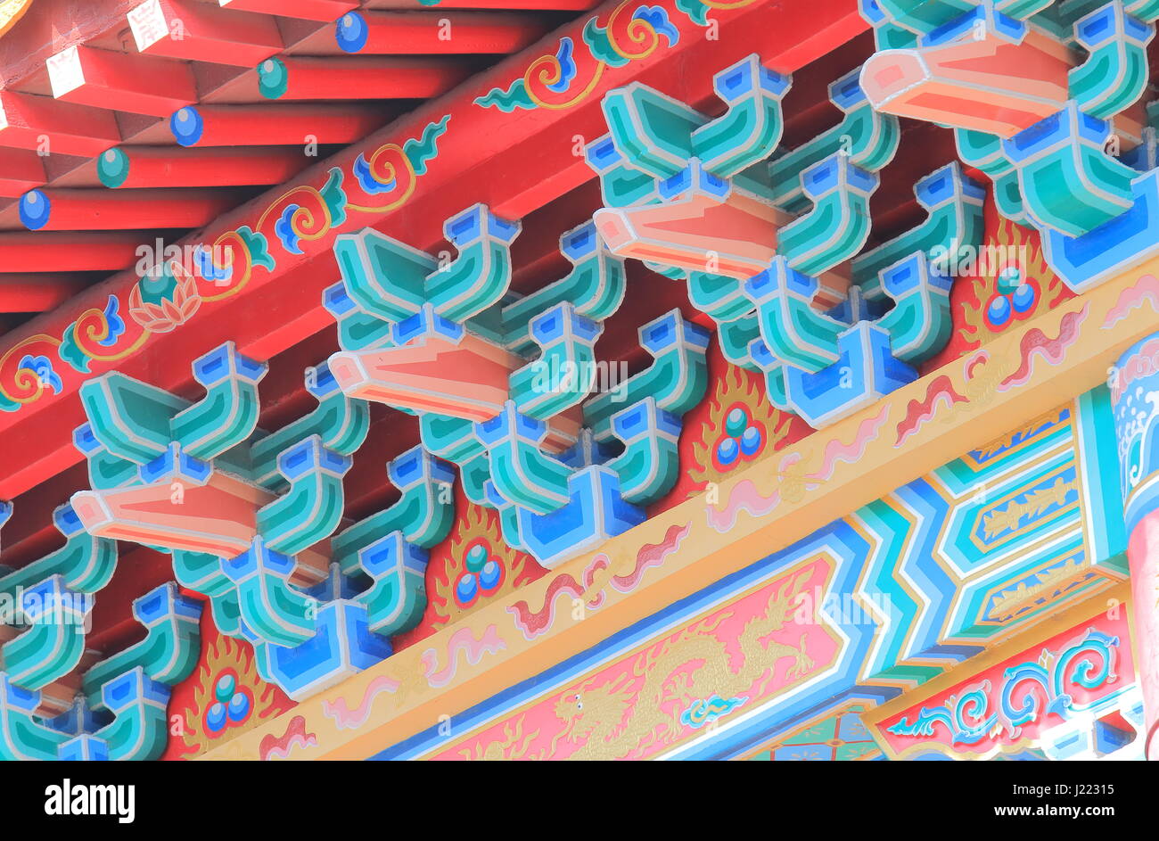 Traditional Chinese temple roof architecture Stock Photo - Alamy