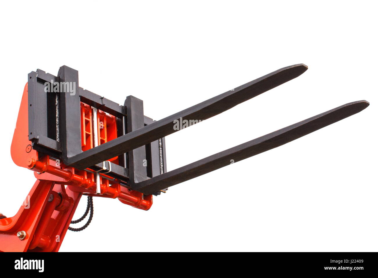 Part and detail of forklift loader or stacker, technology Stock Photo ...