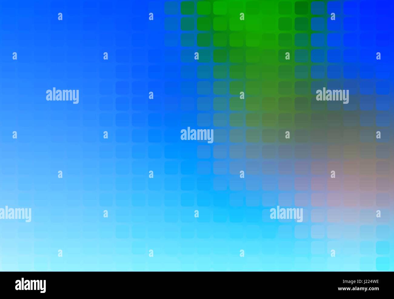 Blue green red vector abstract rounded corners square tiles mosaic over ...