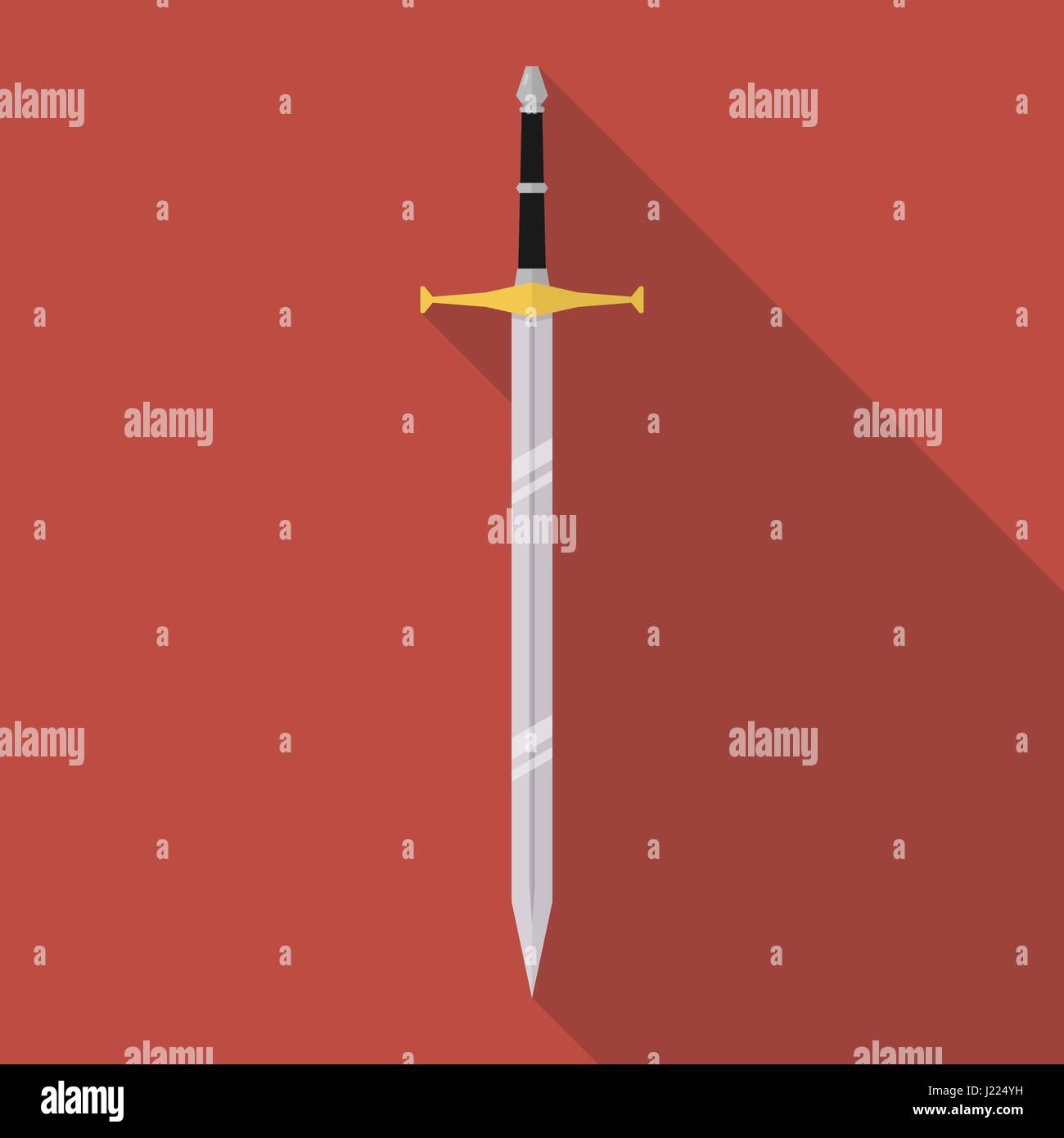 Long steel sword illustration hi-res stock photography and images - Alamy