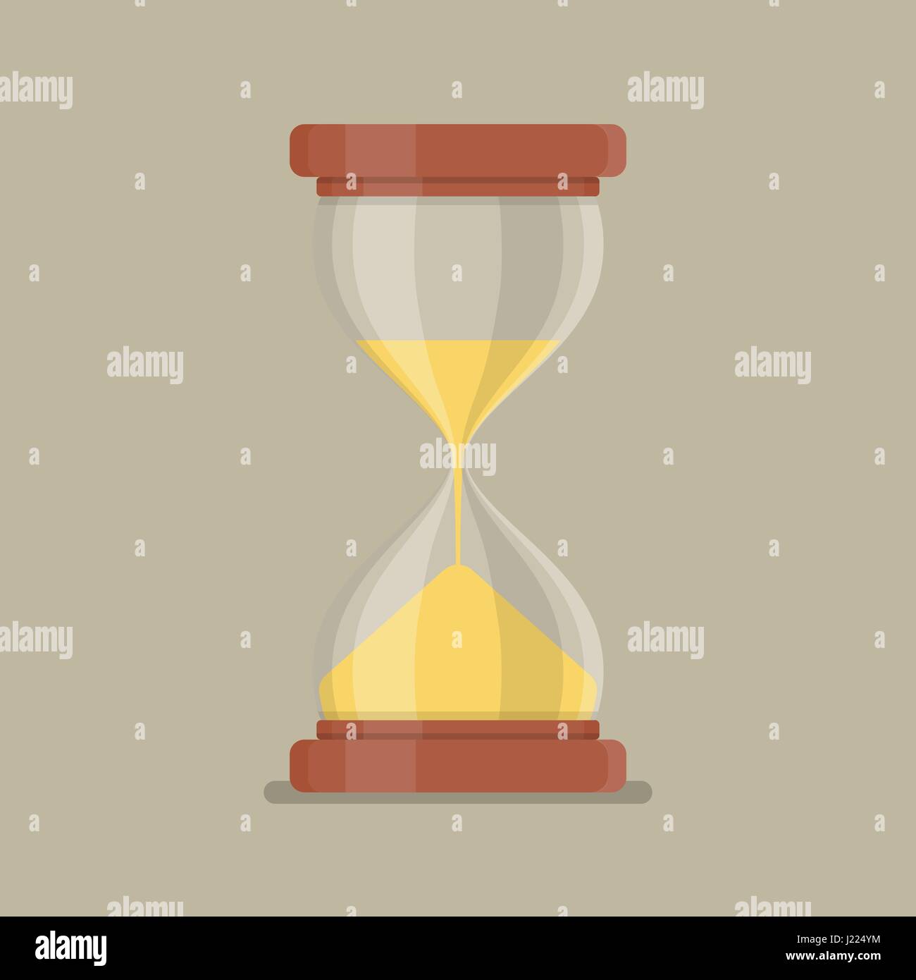 Transparent sandglass in flat style. Vector illustration Stock Vector ...