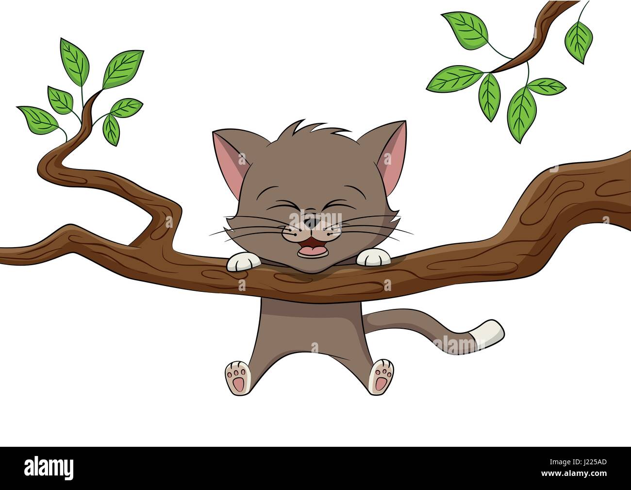 Cute little cat on Stock Vector Images - Alamy