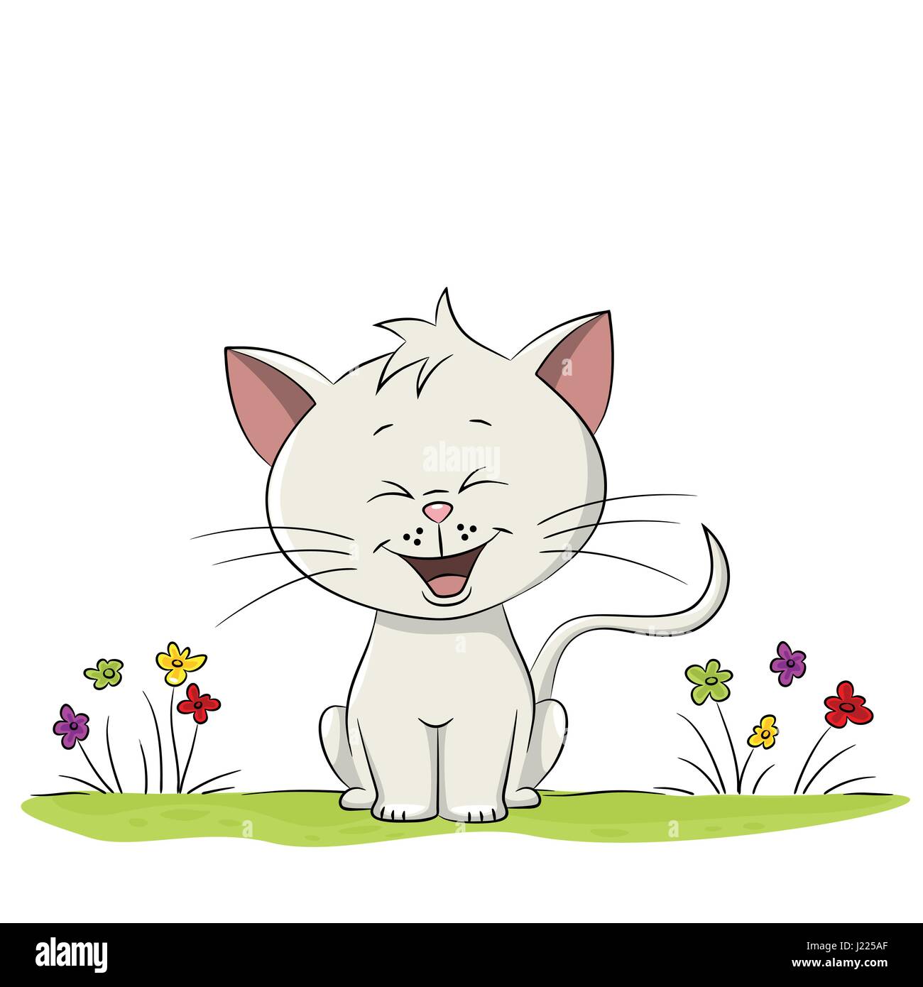 Cute sweet cat on Stock Vector Images - Alamy