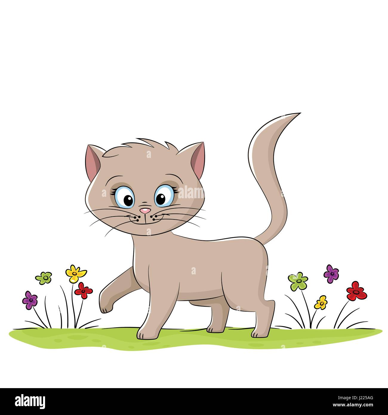Cute sweet cat on Stock Vector Images - Alamy