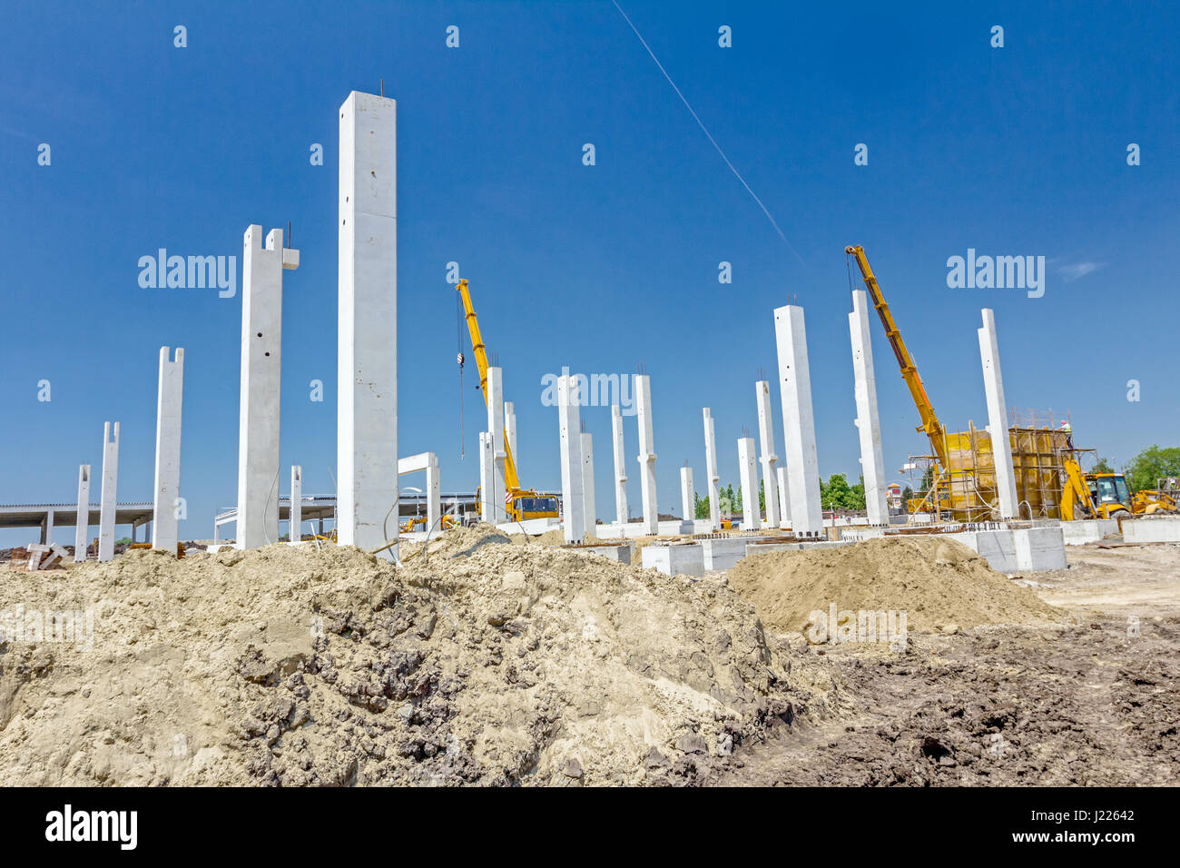 Architecture concept, concrete skeleton of a new edifice is ready for ...